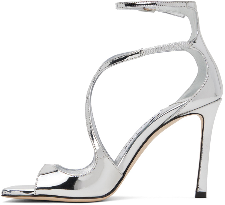 Jimmy Choo Silver Azia 95 Heeled Sandals Jimmy Choo