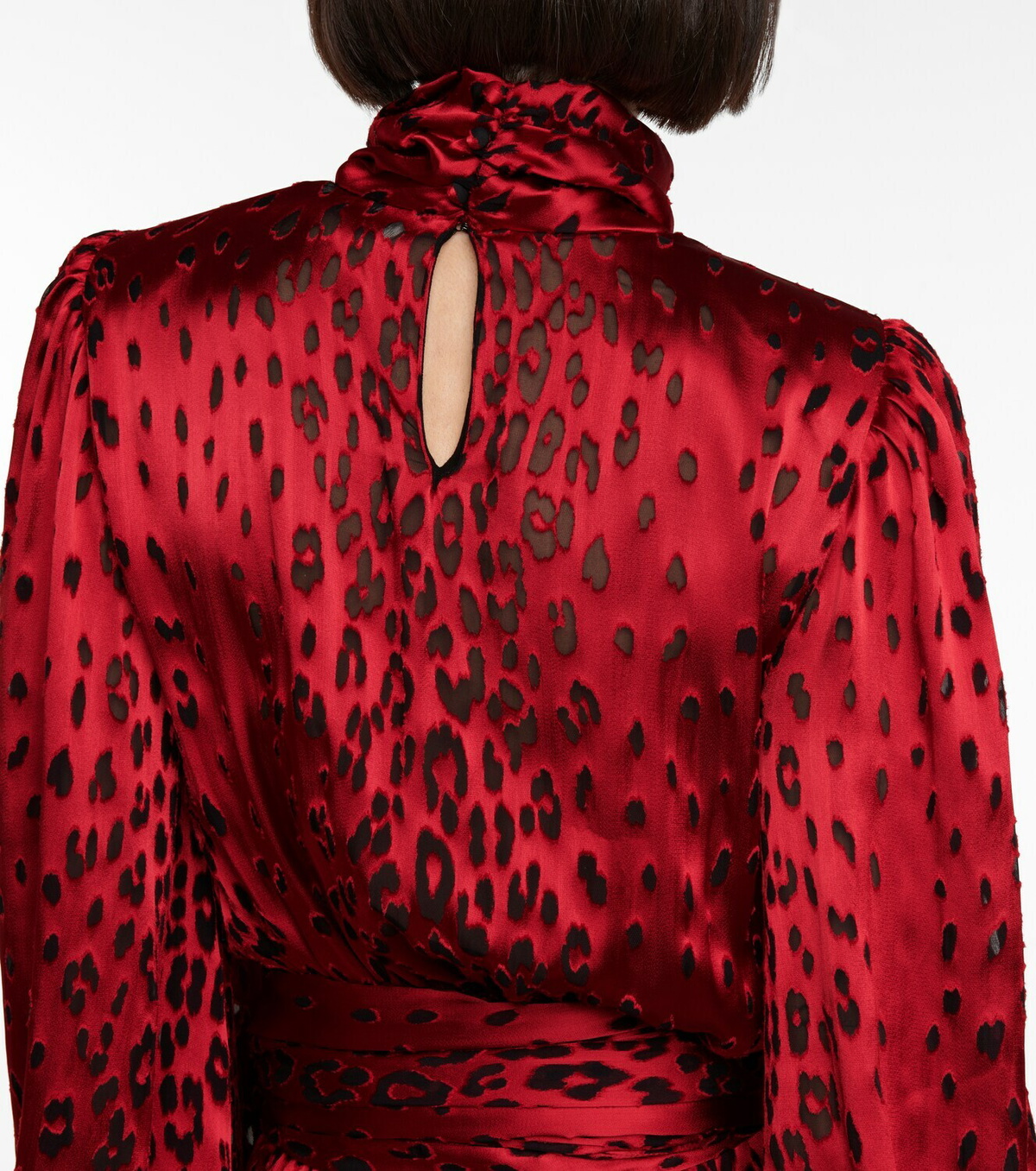 Saint Laurent Leopard-print devoré satin minidress Saint Laurent
