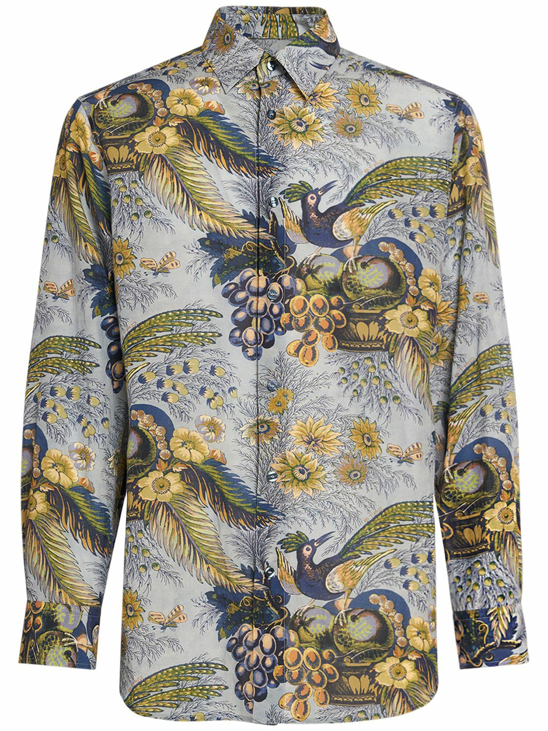 ETRO - Printed Silk Blend Long Sleeve Shirt Etro