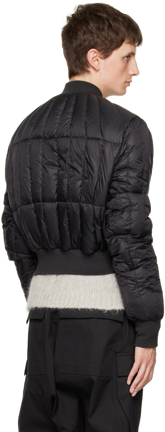 Rick Owens Black Fog Bomber Down Jacket Rick Owens