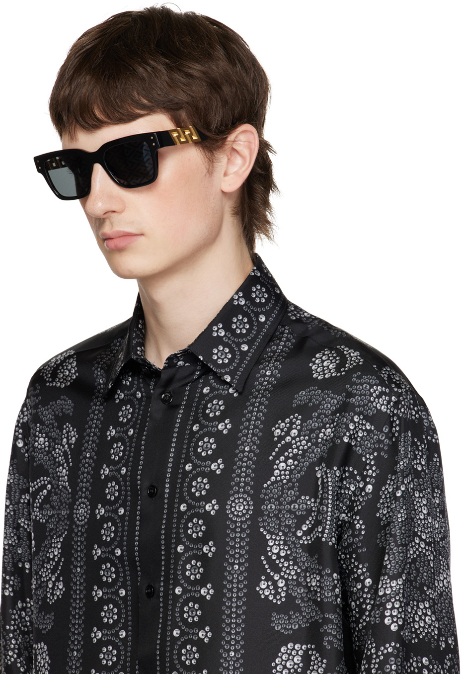 Versace Black Monogram Sunglasses Versace