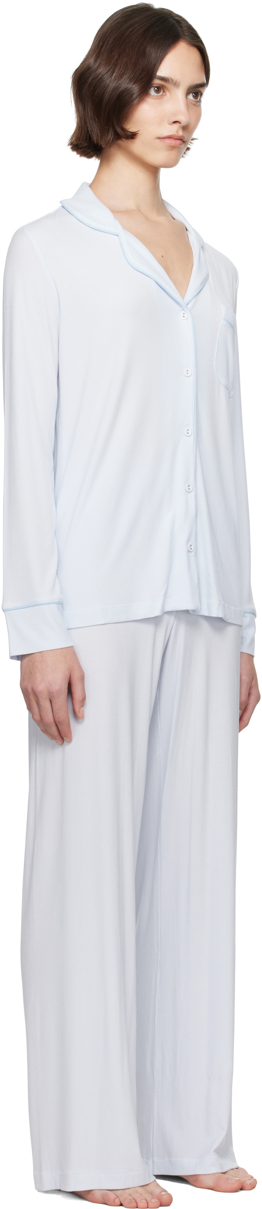 SKIMS Blue Soft Lounge Sleep Pyjama Set SKIMS