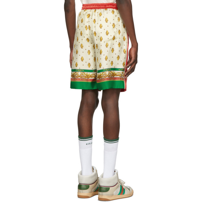 Gucci Red Bi-Material Print Shorts Gucci