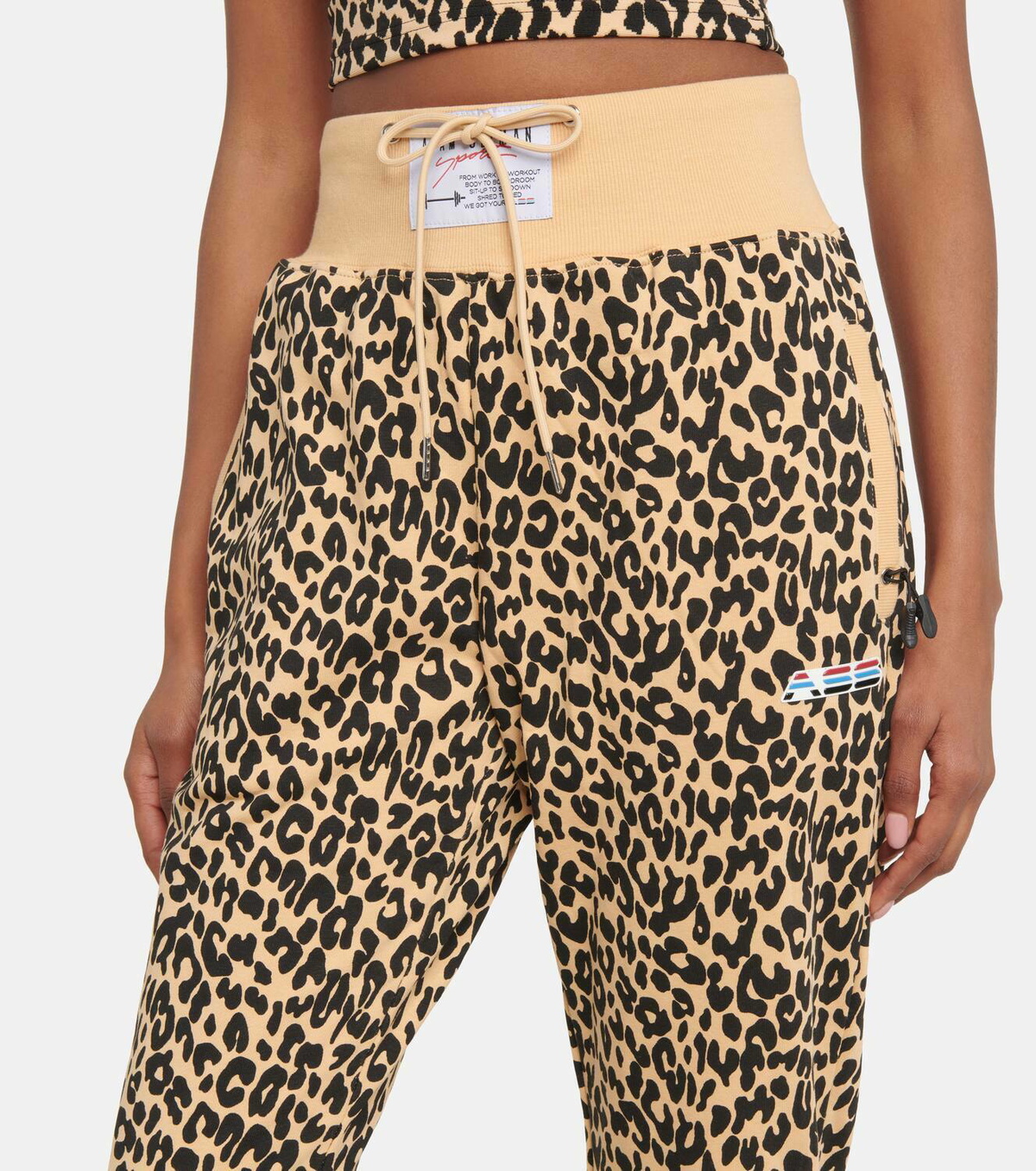 Adam Selman Sport High-rise leopard-print sweatpants Adam Selman Sport