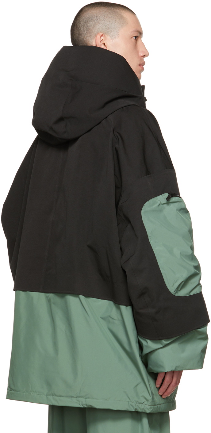 A. A. Spectrum Black & Green Alfire Down Jacket A. A. Spectrum