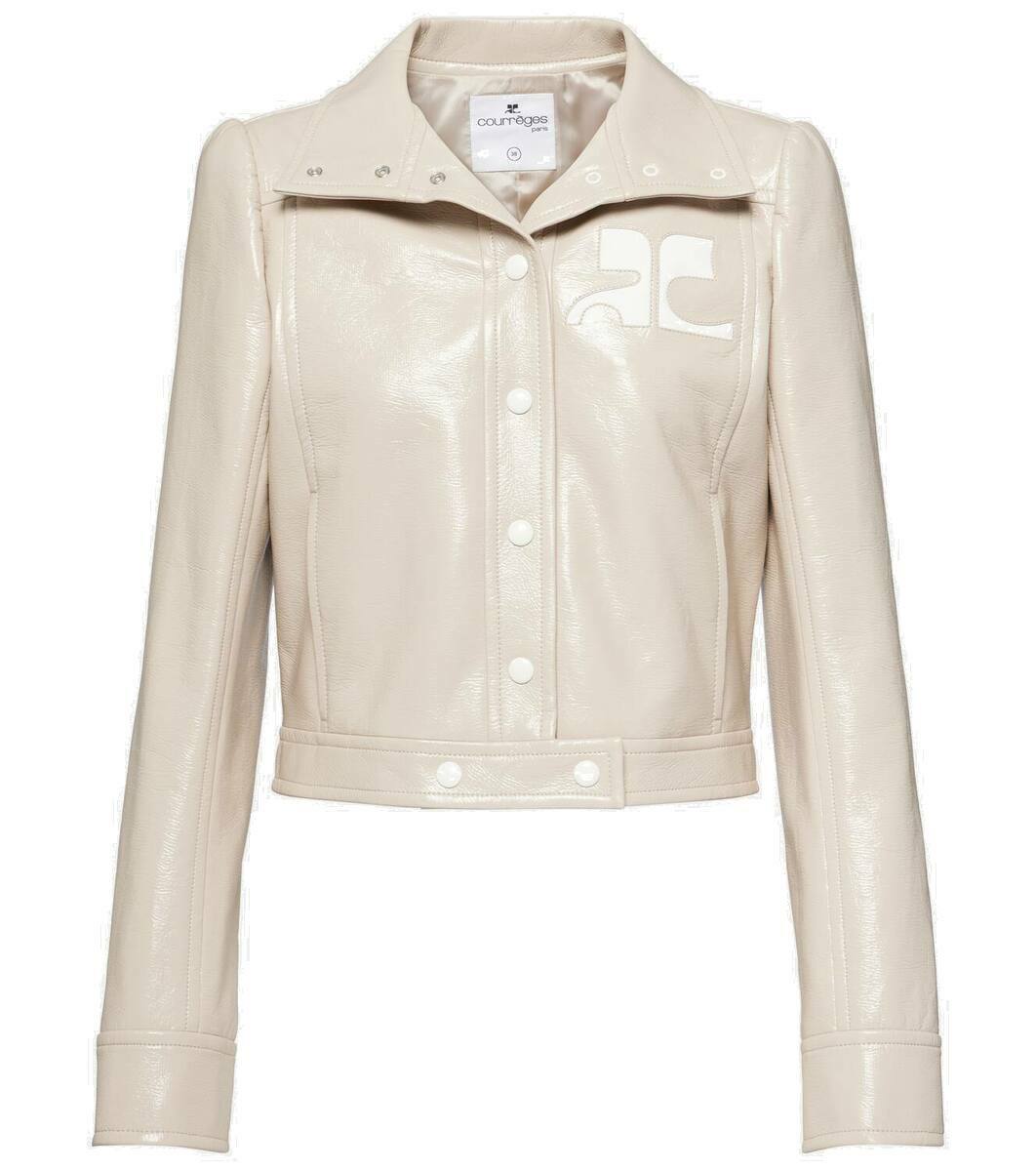 Courrèges Reedition logo cropped vinyl jacket Courreges