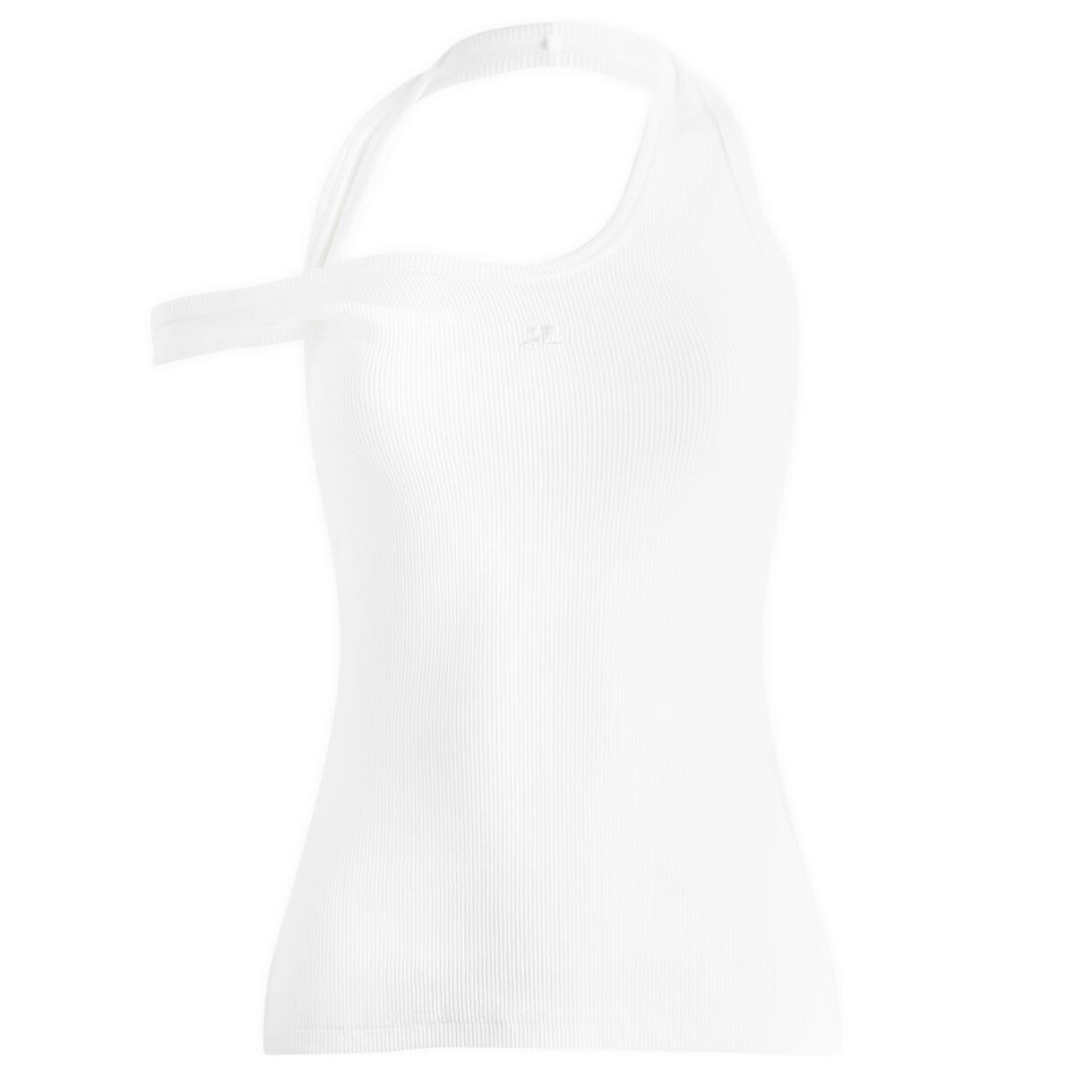 Courrèges Women's Undressed 90'S Rib Top in White Courreges