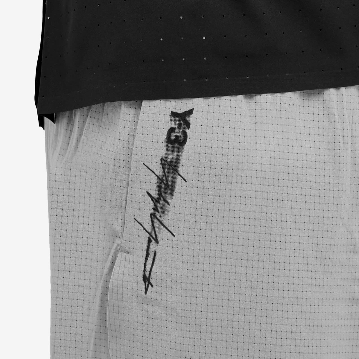 Y-3 Men's Run Tights in Ch Solid Grey/Black Y-3