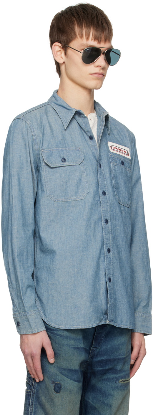 RRL Blue Embroidered Shirt RRL