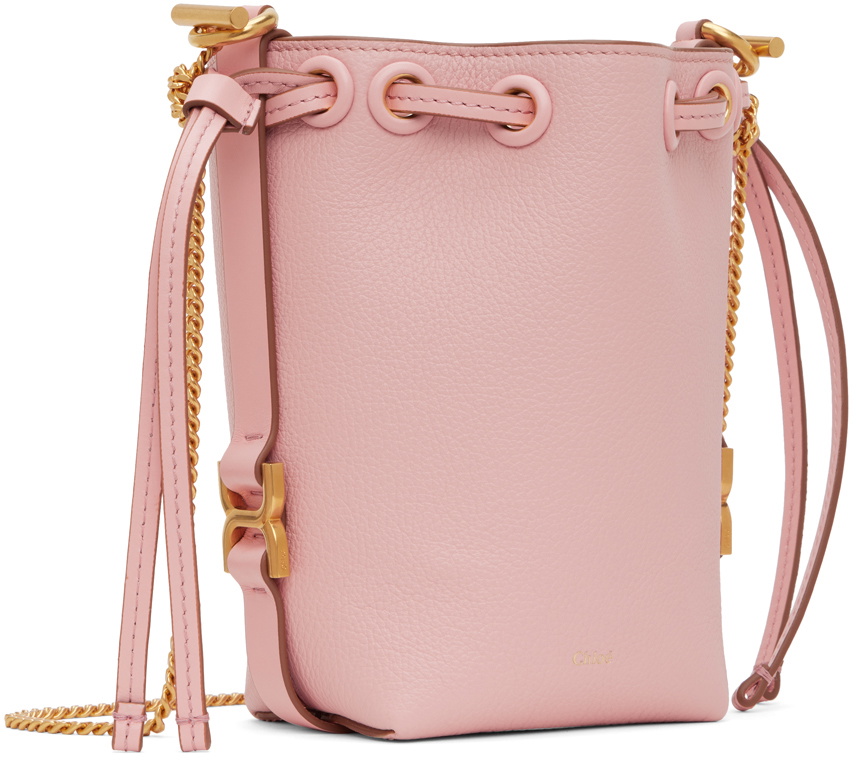 Chloé Pink Micro Marcie Bucket Bag Chloe