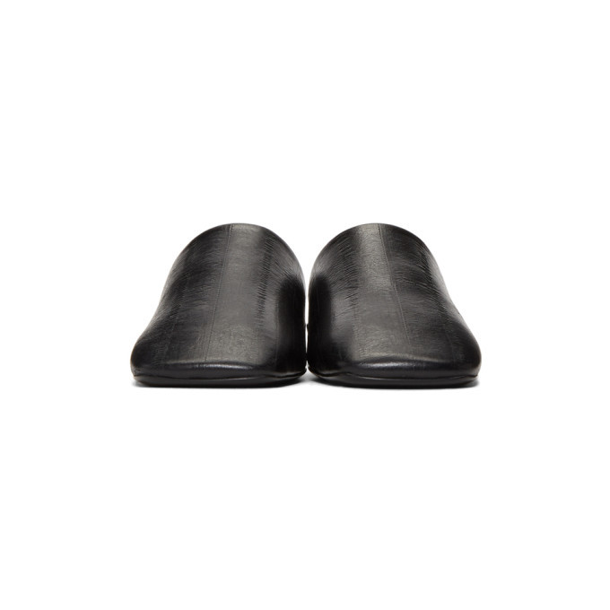 Acne Studios Black Tessey Slippers Acne Studios