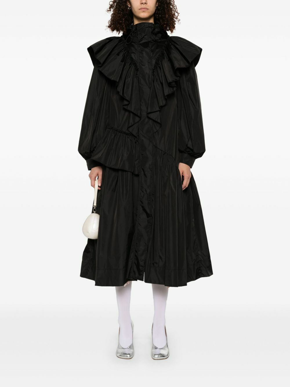 Simone Rocha Black Ruffled Coat Simone Rocha