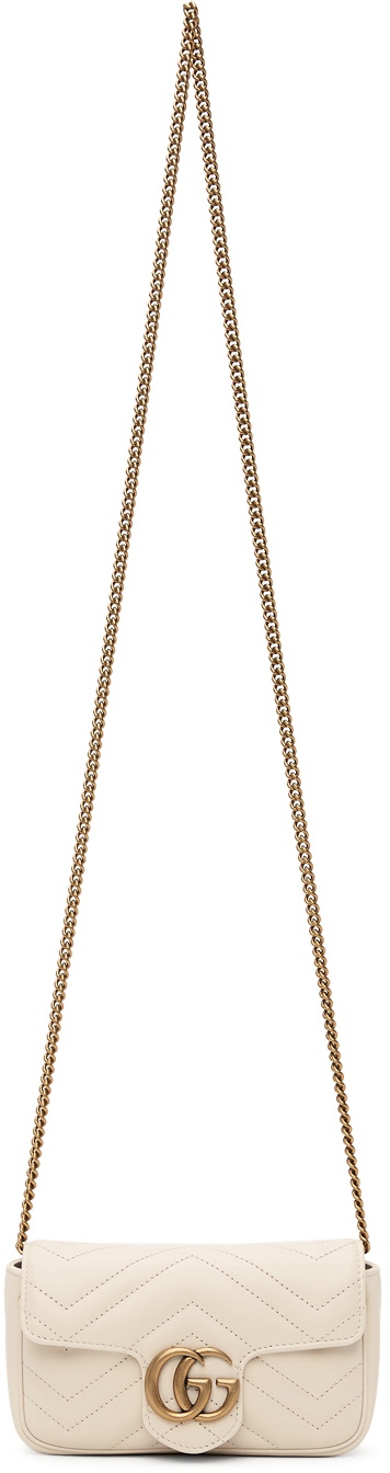 Gucci White Super Mini GG Marmont Bag Gucci
