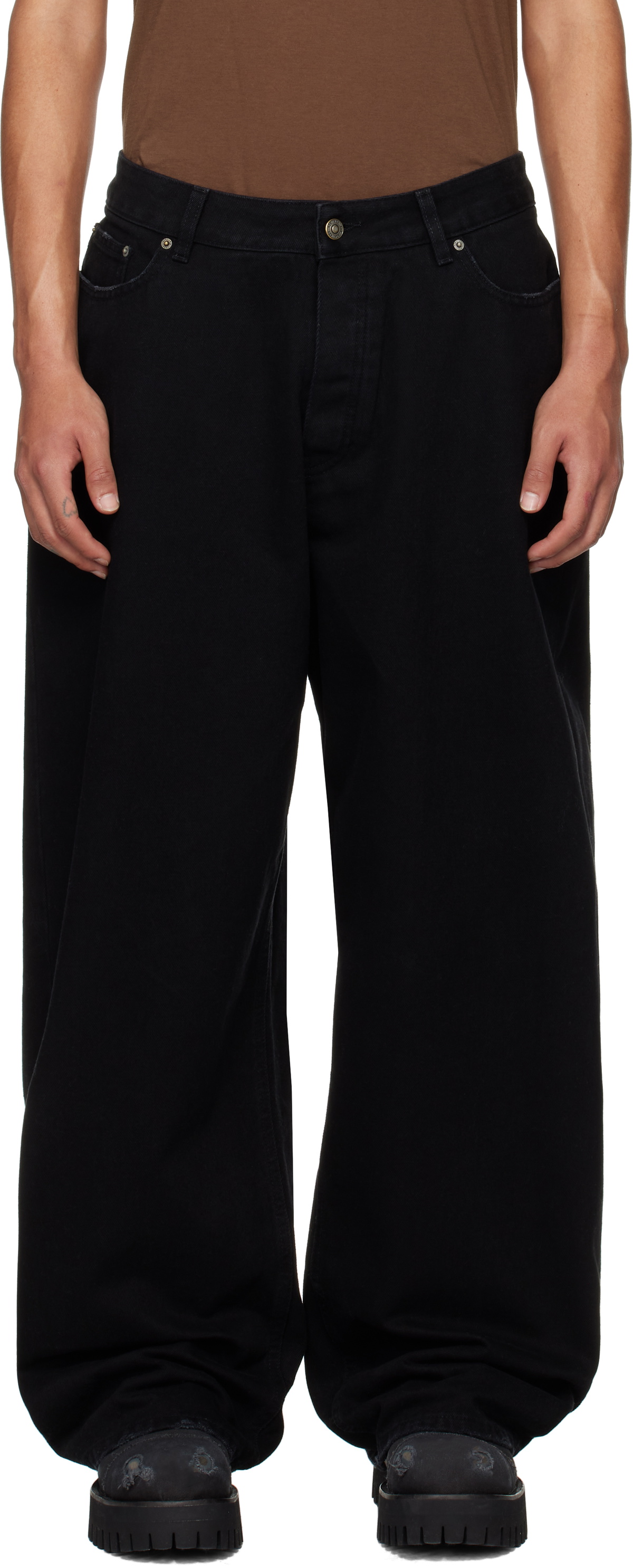 424 Black Big Daddy Jeans 424