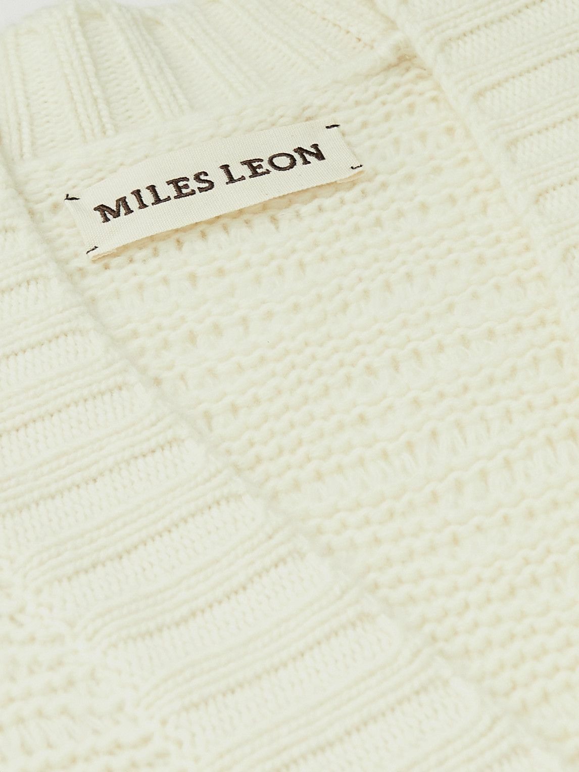 Miles Leon - Wool Cardigan - Neutrals Miles Leon