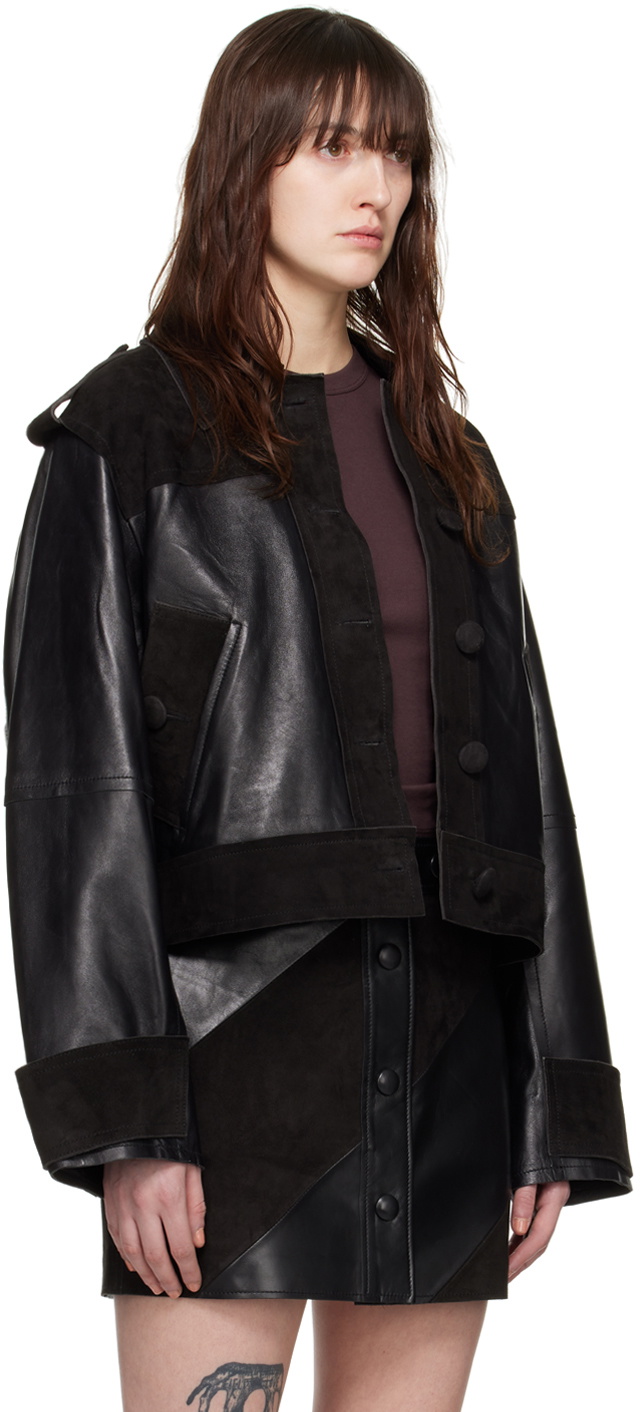Stand Studio Black Corinne Leather Jacket Stand Studio