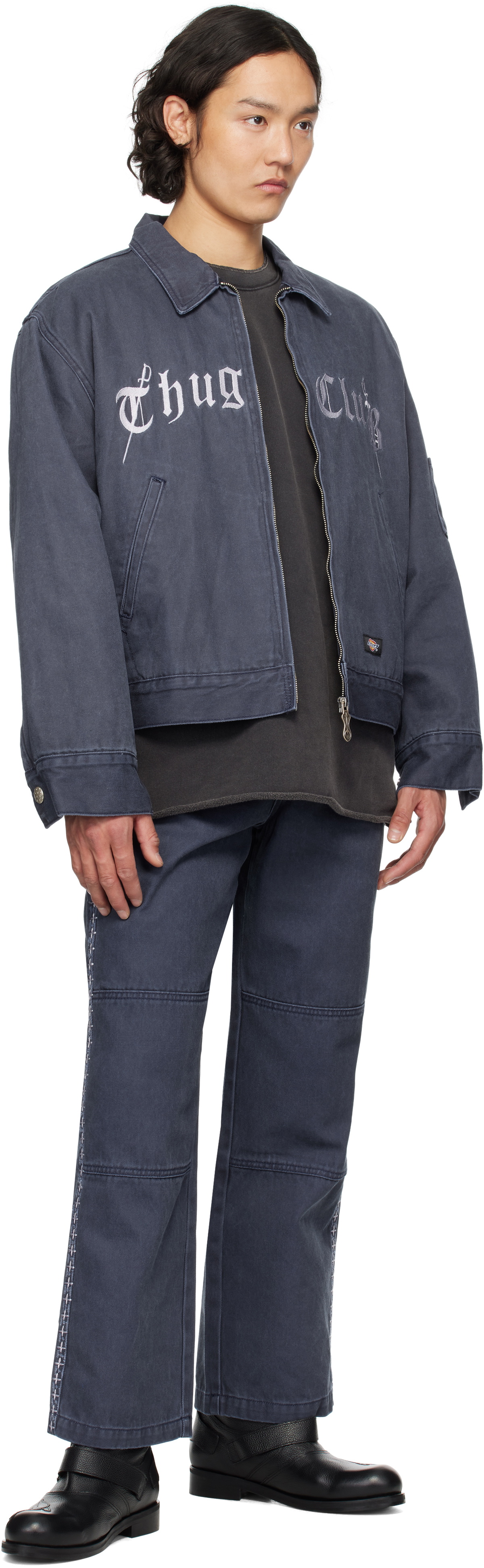 Thug Club Navy Dickies Edition TC Eisenhower Denim Jacket Thug Club
