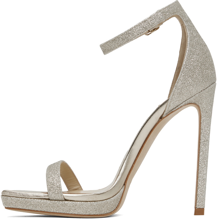 Jimmy Choo Silver Alva 120 Heeled Sandals Jimmy Choo