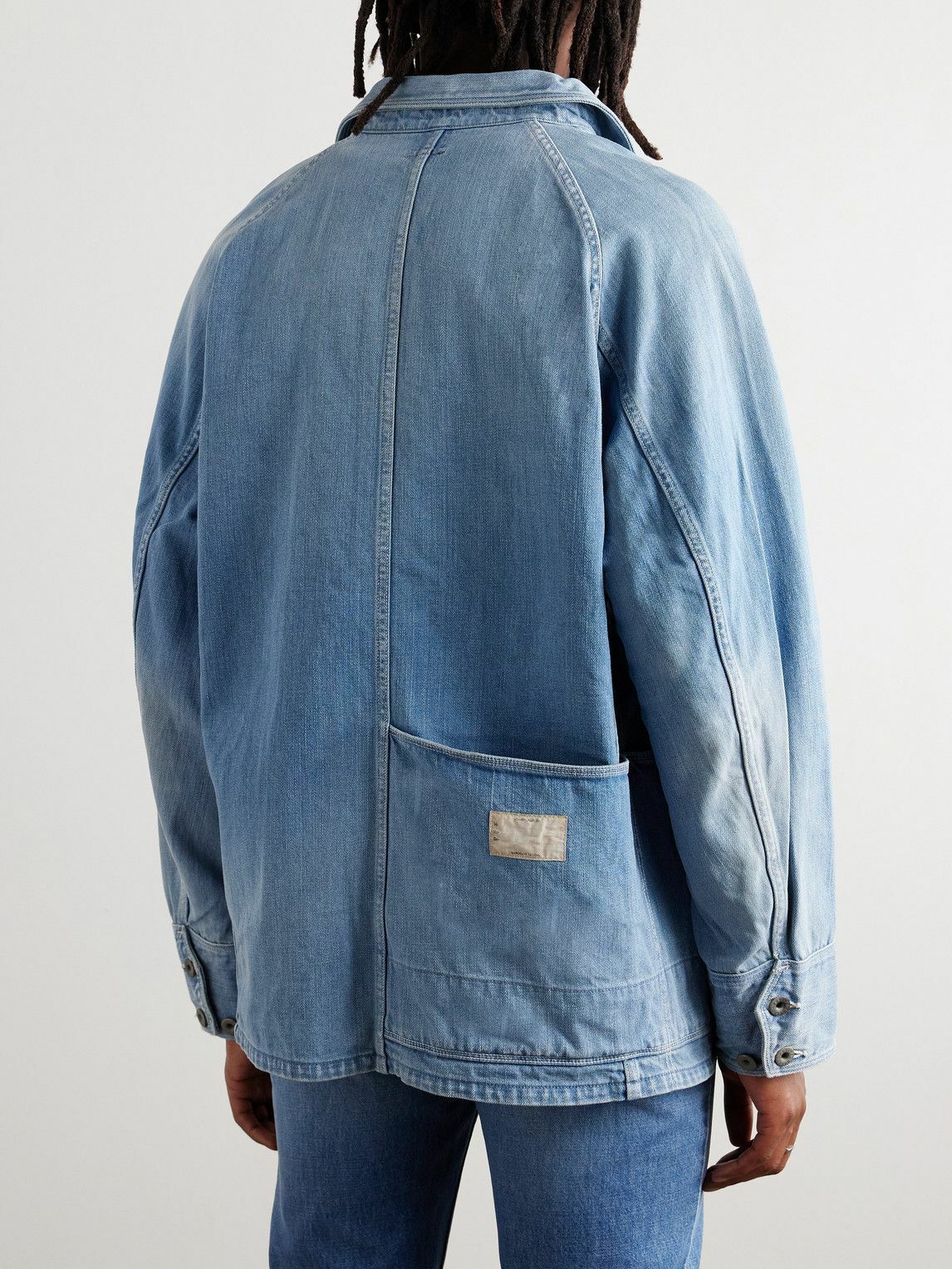 KAPITAL - Cactus Panelled Denim Jacket - Blue KAPITAL