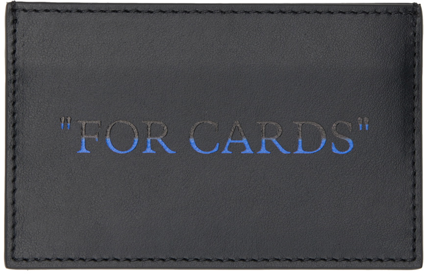 Off-White Black Quote Bookish Card Holder Off-White