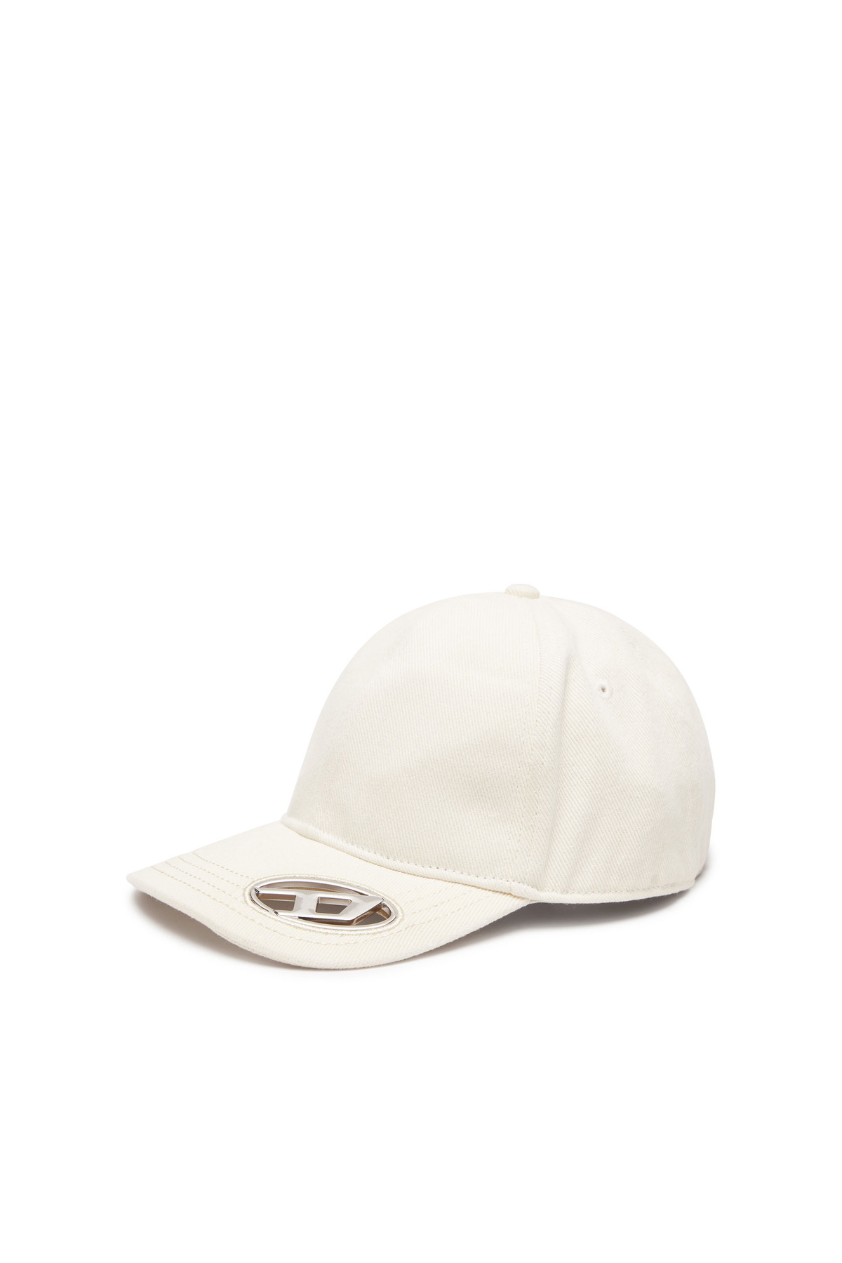 Diesel Baseball cap with oval D plaque - Caps Mens in White Diesel