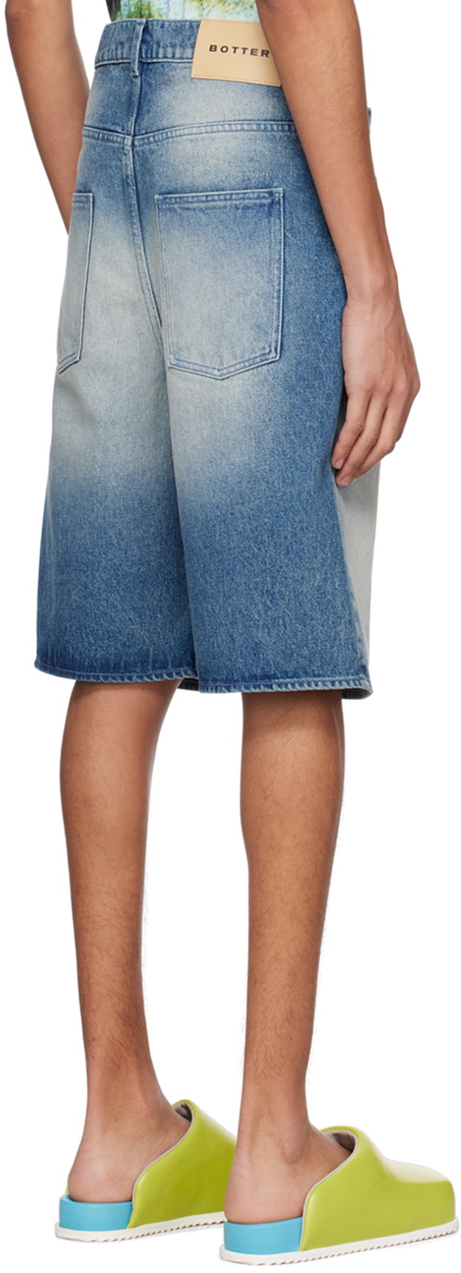 Botter Blue Faded Denim Shorts Botter