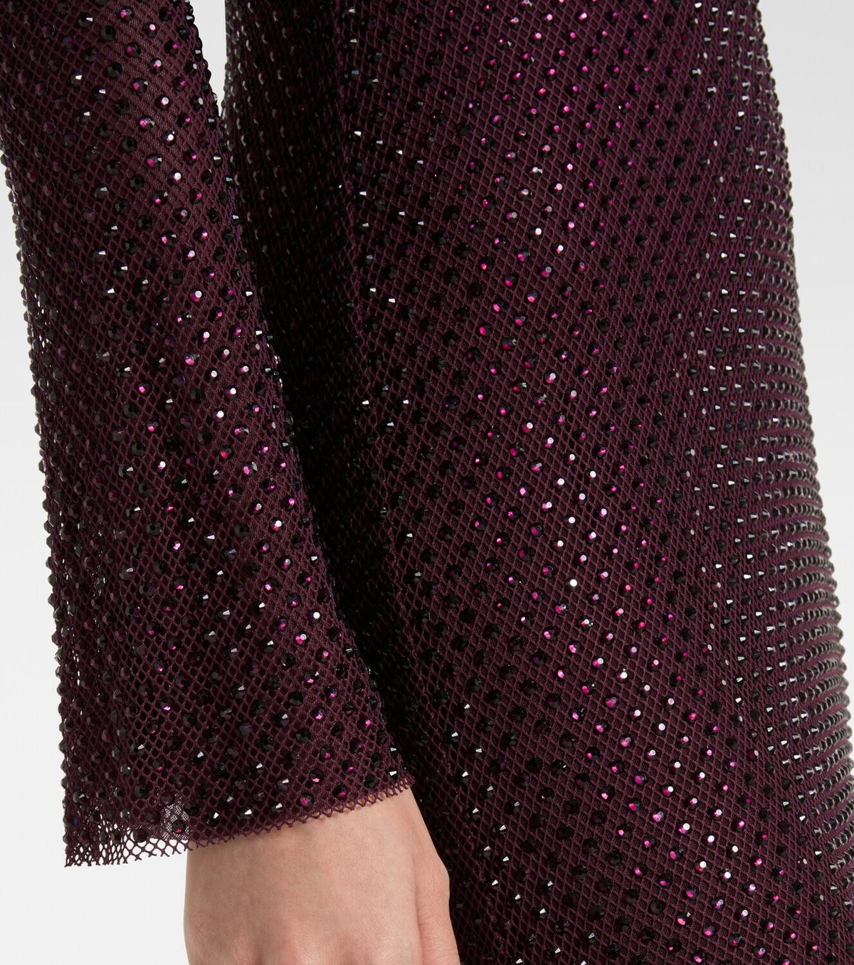 Self-Portrait Rhinestone mesh maxi dress Self-Portrait