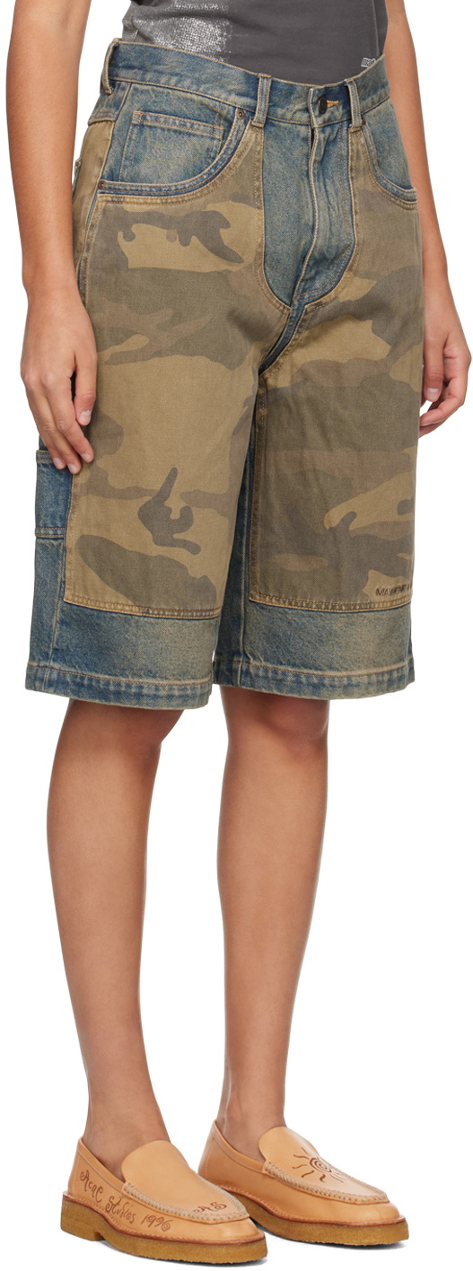 MadeMe Indigo Double-Knee Denim Shorts