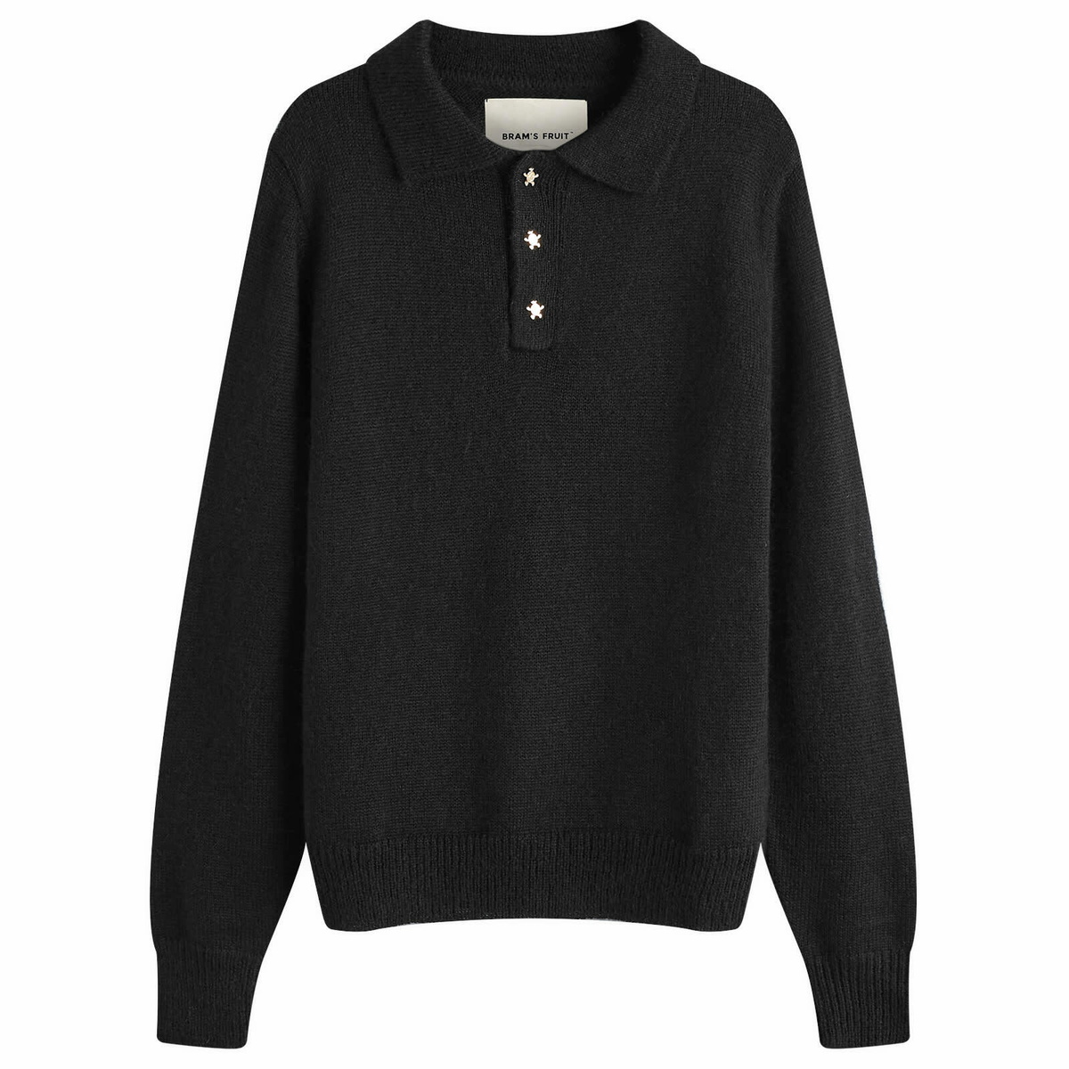 Bram's Fruit Men's Lemon Knit Polo in Black Bram's Fruit