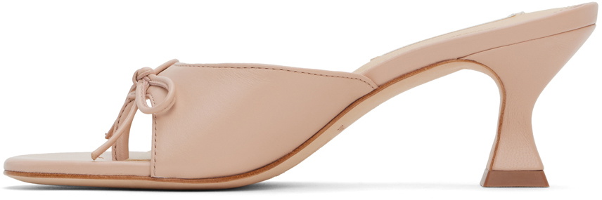 Sandy Liang SSENSE Exclusive Pink Thong 60 Mules Sandy Liang