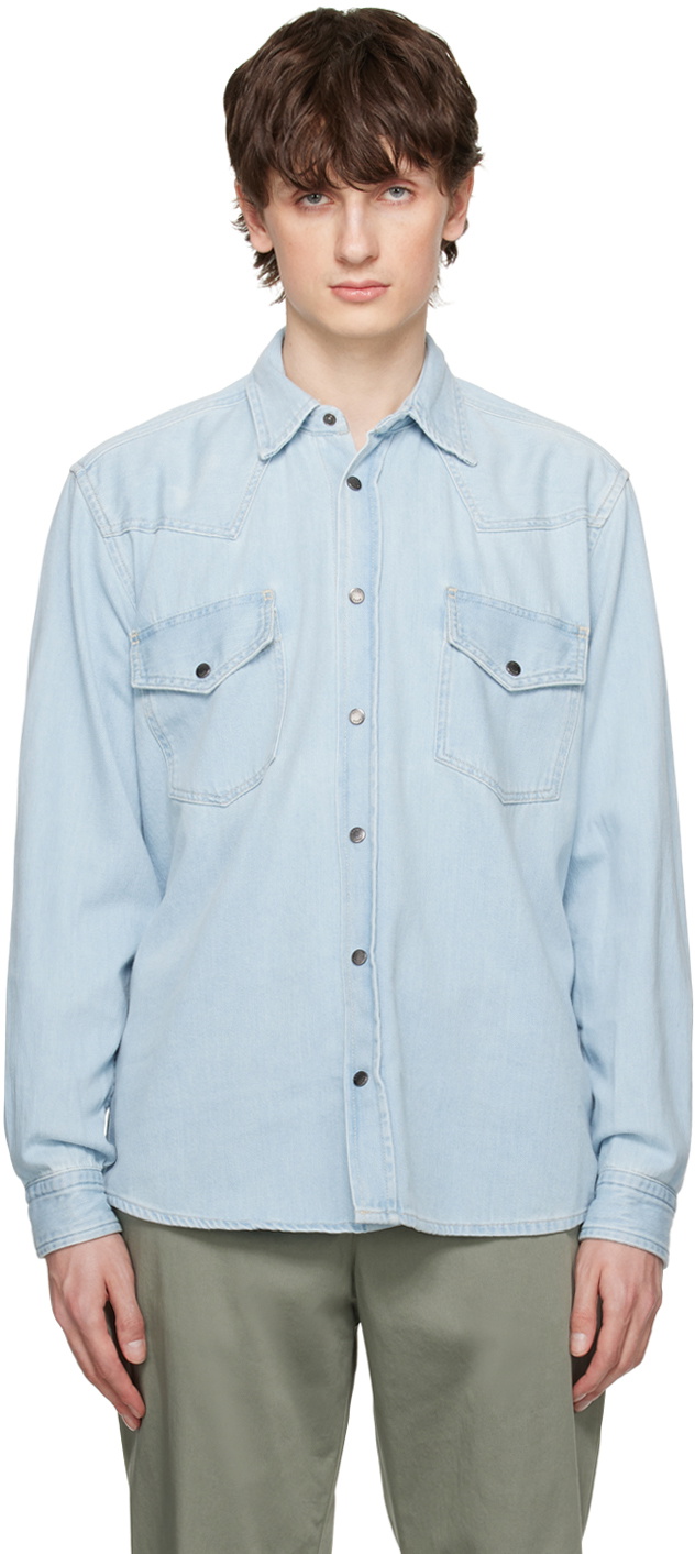 BOSS Blue Relaxed-Fit Denim Shirt BOSS
