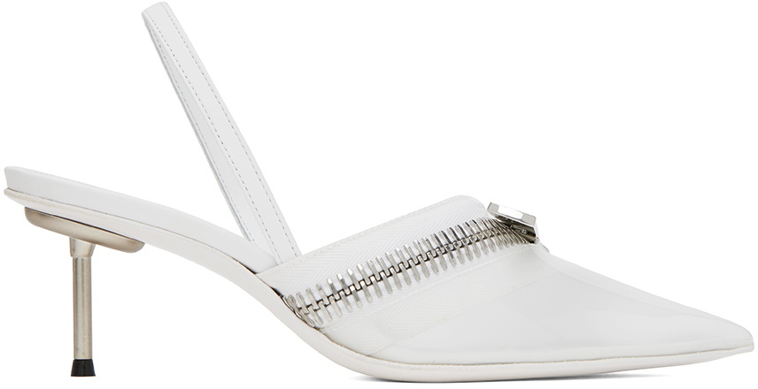 Coperni White Clear Zip Heels Coperni