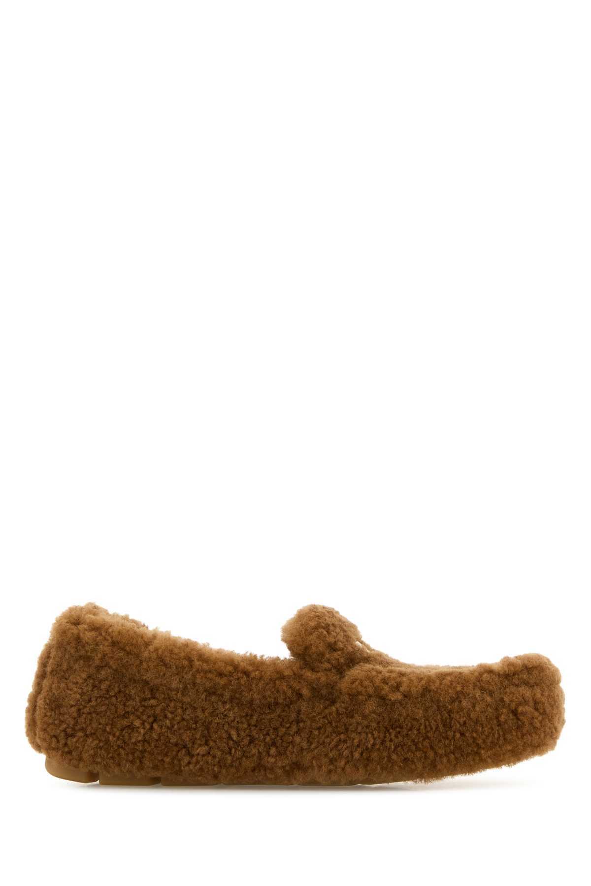 Prada Caramel Shearling Loafers Prada