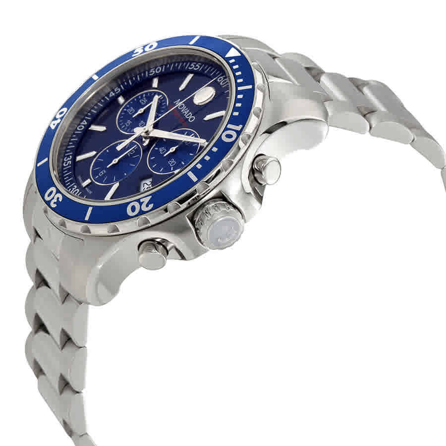 Movado Series 800 Chronograph Blue Dial Mens Watch 2600141 Movado