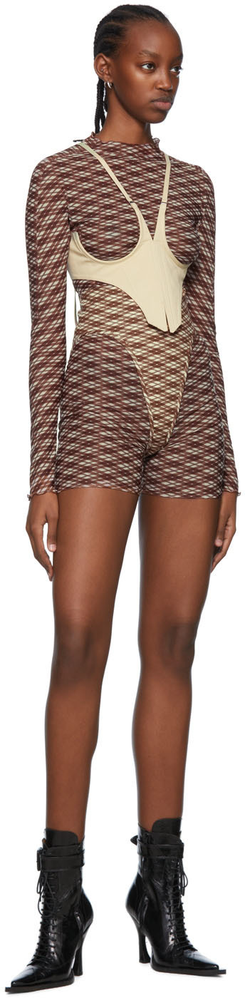 KNWLS Brown Scythe Shorts KNWLS