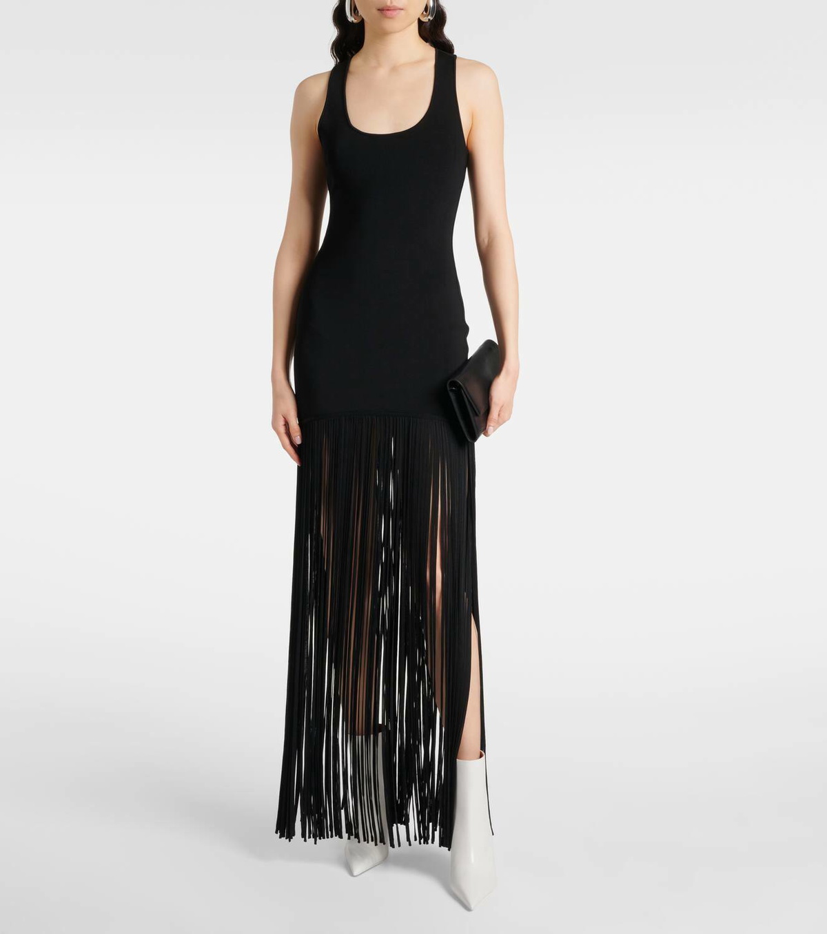 Amina Muaddi Barbara 90 leather boots Amina Muaddi