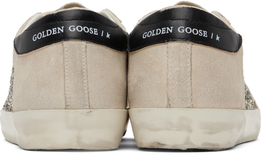 Golden Goose Silver & Beige Super-Star Double Quarter Sneakers Golden ...