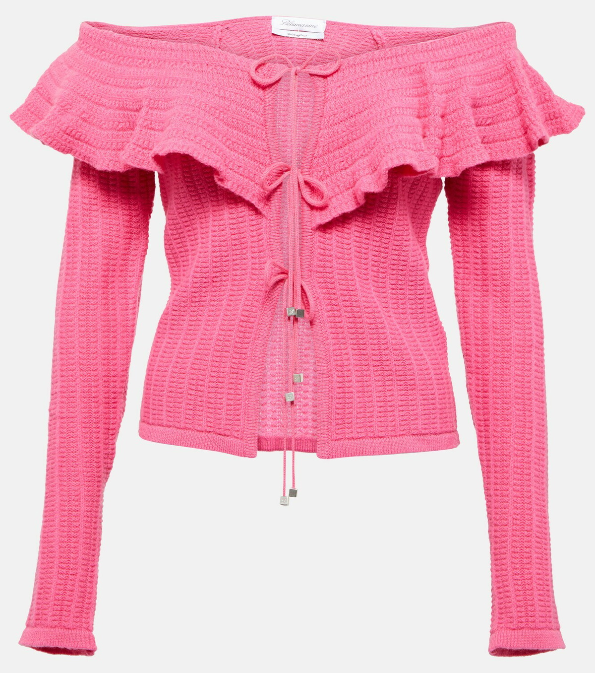 Blumarine Ruffle-trimmed wool top Blumarine