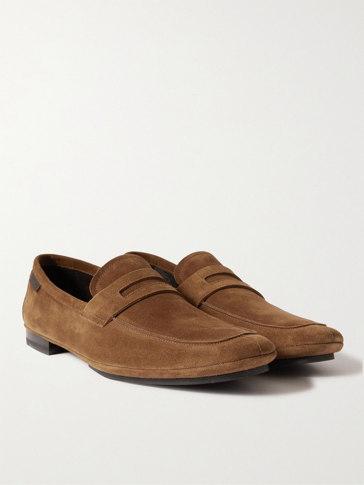 TOM FORD - Berrick Suede Penny Loafers - Brown TOM FORD