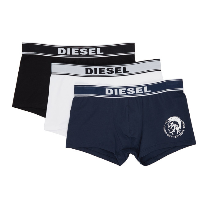 Diesel Three-Pack Multicolor UMBX Damien Boxer Briefs Diesel