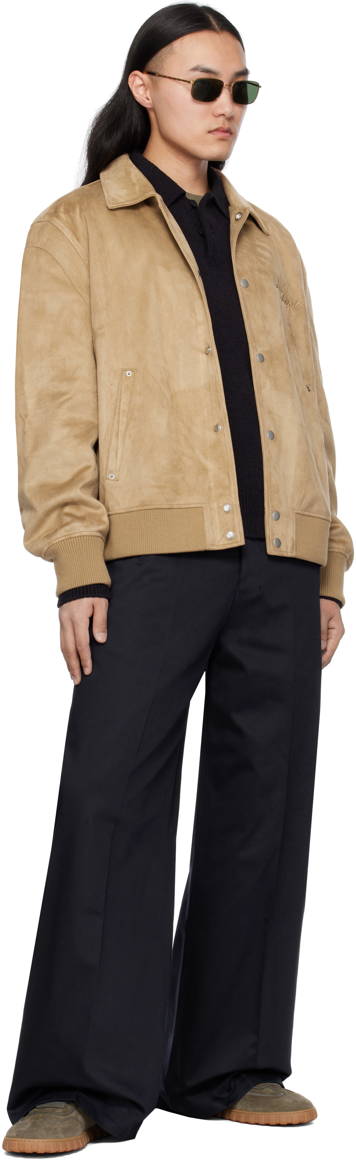 Axel Arigato Tan Archetype Varsity Bomber Jacket Axel Arigato