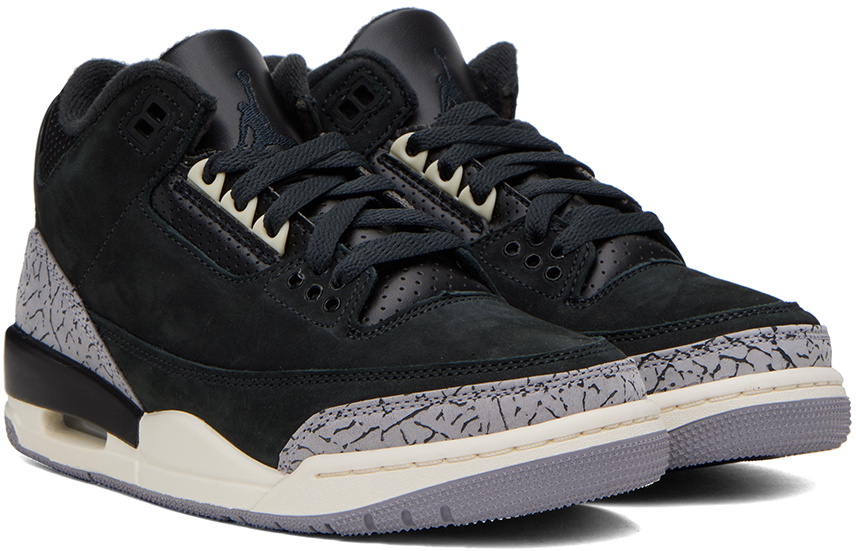 Nike Jordan Black Air Jordan 3 Retro Sneakers Nike Jordan Brand