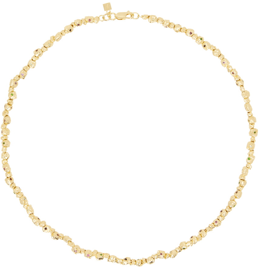 Veneda Carter Gold VC025 Signature Gem Stone Necklace Veneda Carter