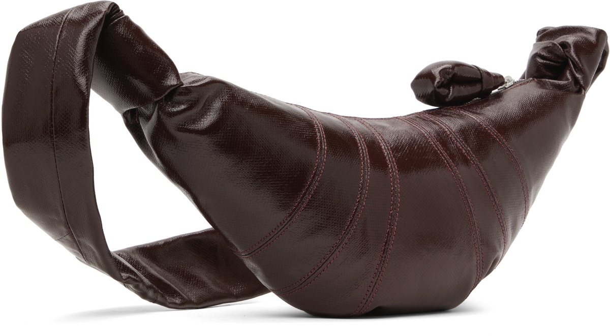 LEMAIRE Burgundy Small Croissant Bag Lemaire