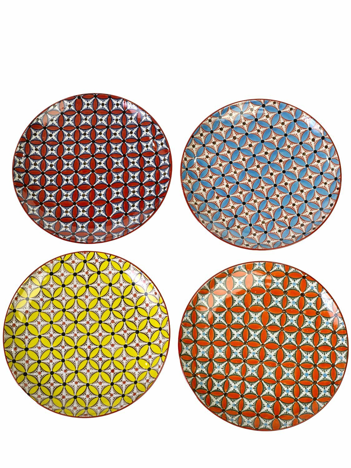 POLSPOTTEN - Set Of 4 Hippy Dinner Plates POLSPOTTEN