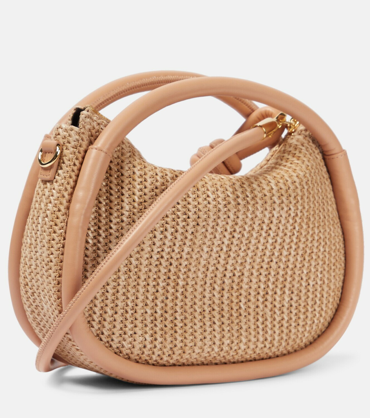 Ganni Knot Mini raffia shoulder bag GANNI