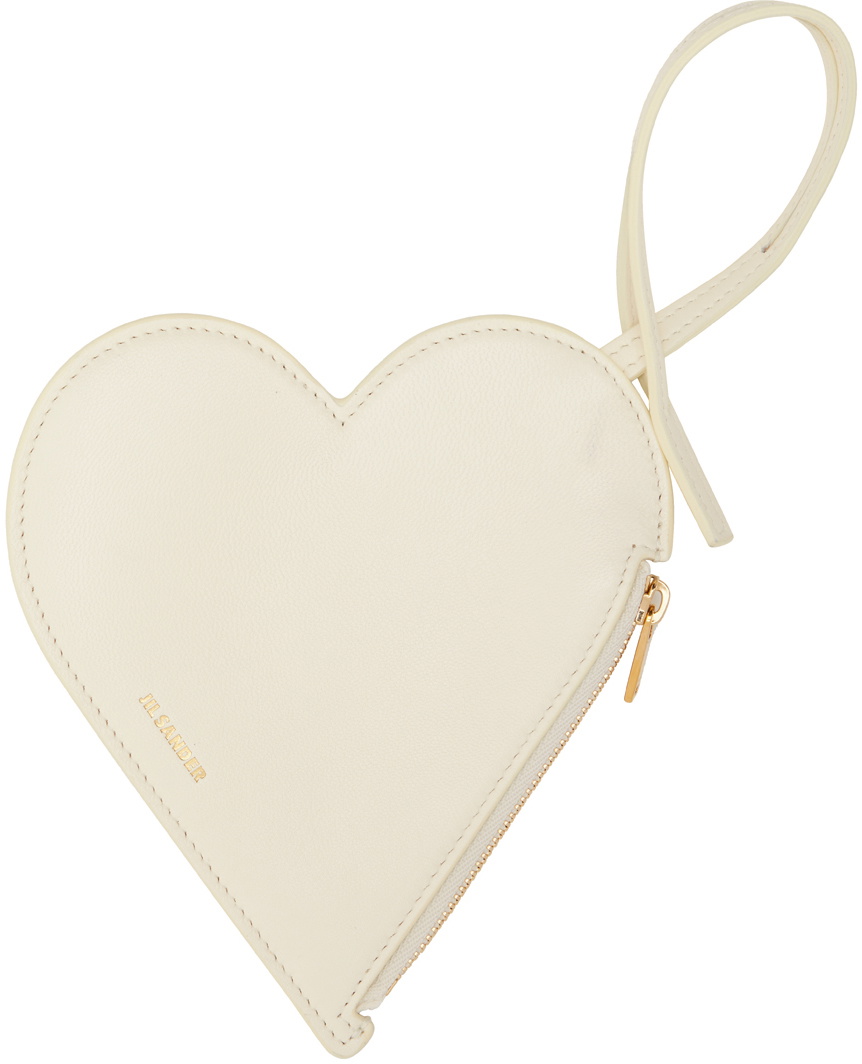 Jil Sander Off-White Heart Coin Pouch Jil Sander
