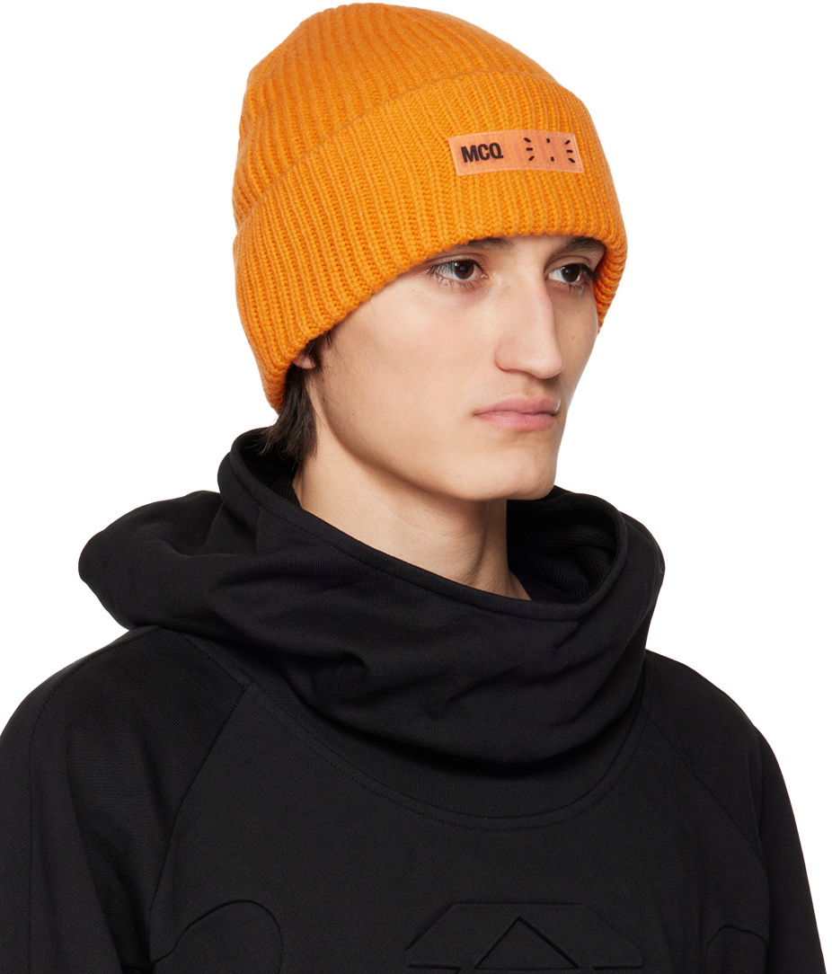 MCQ Orange Rolled Brim Beanie McQ Alexander McQueen
