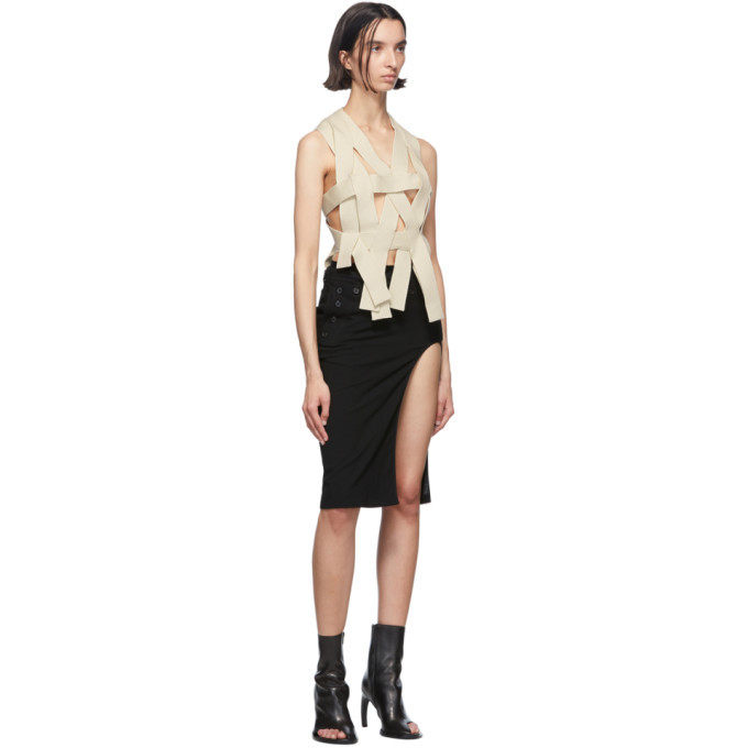Ann Demeulemeester Off-White Knitted Fera Top Ann Demeulemeester
