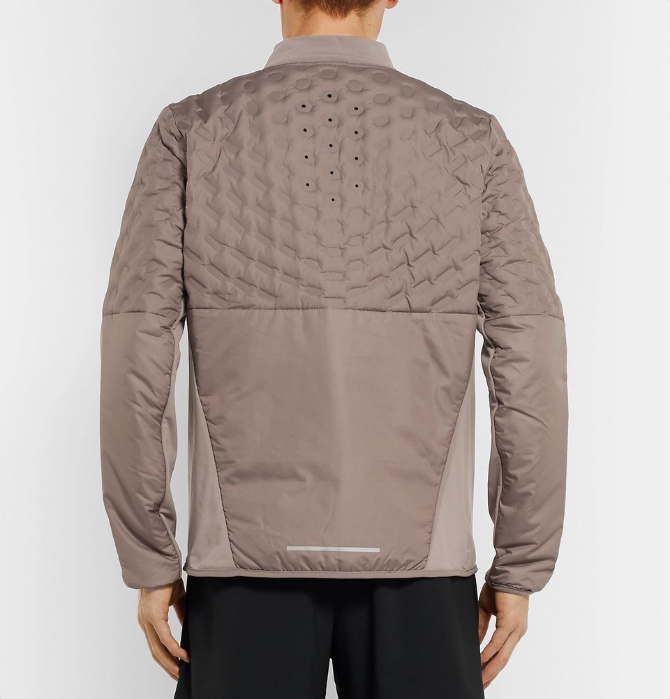 Nike Running - AeroLoft Perforated Quilted Shell Jacket - Men - Brown ...
